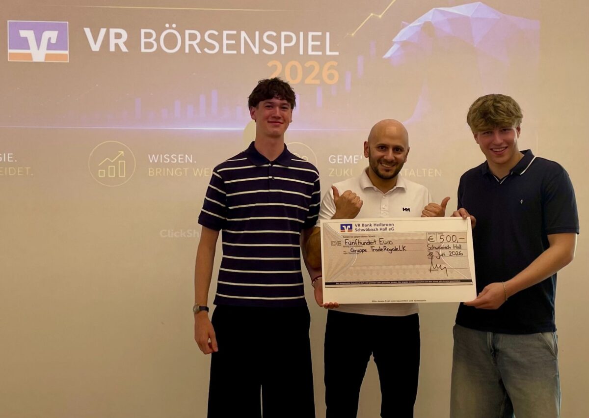 Börsenspiel der VR-Bank: Platz 2 und 500 EUR für Luca Lenzen und Kilian ...
